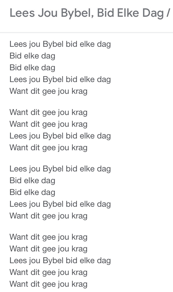 Kinderpret: Lees jou Bybel, bid elke dag … – Dr. Christa van Staden